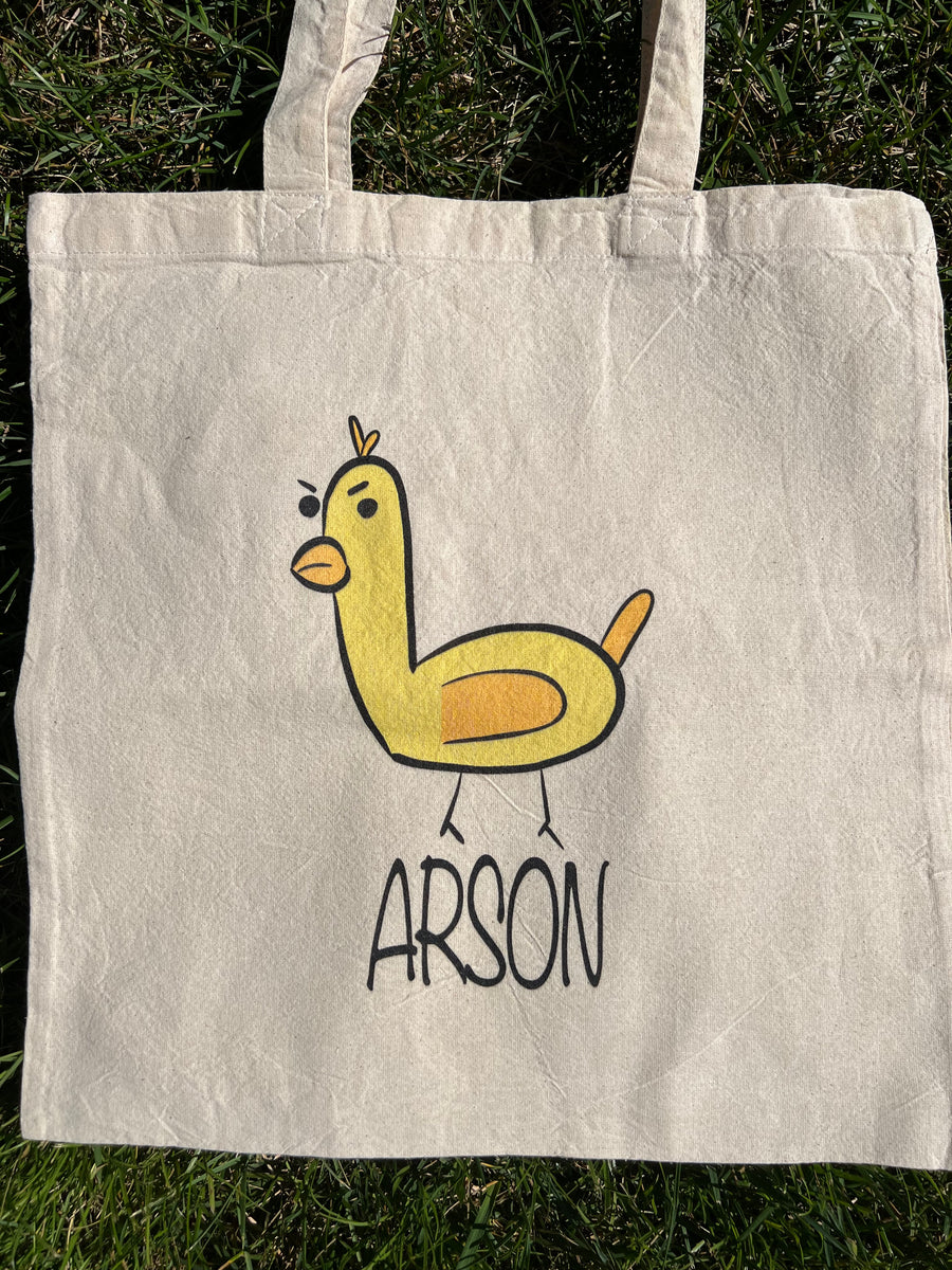 Arson Chicken Canvas Tote Bag – Frog and Fern Studios