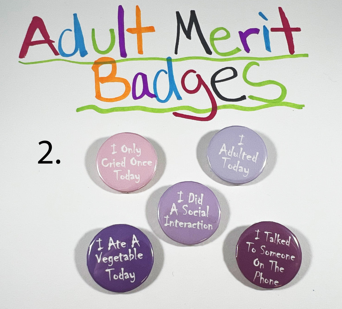 Adult Merit Badge Button Pin Set – Frog and Fern Studios